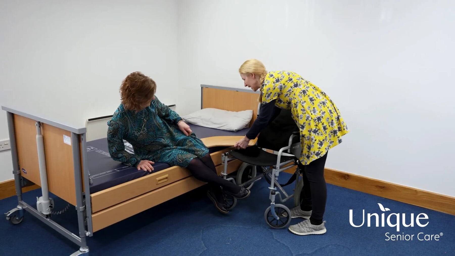 Safe Bed-to-Wheelchair Transfer with Board | Unique Senior Care