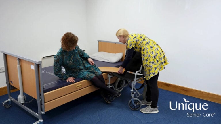 Safe Bed-to-Wheelchair Transfer with Board | Unique Senior Care